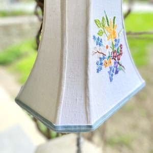 Vintage UK Embroidery Lampshade, Rectangle Bell Lamp Shade Prettiest ...