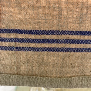 Blue Mangle Cloth Stripe Lamp Shade, Vintage French Linen Lampshade, 5 ...