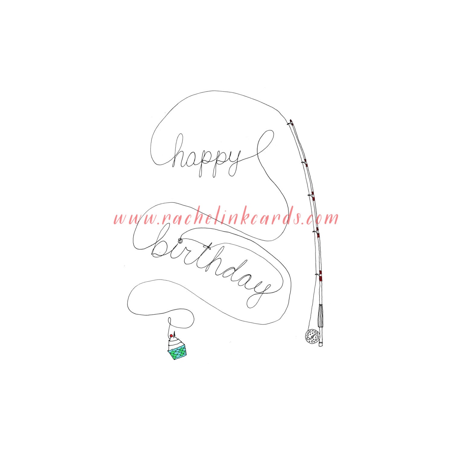 Fly Fishing Happy Birthday Card - Etsy