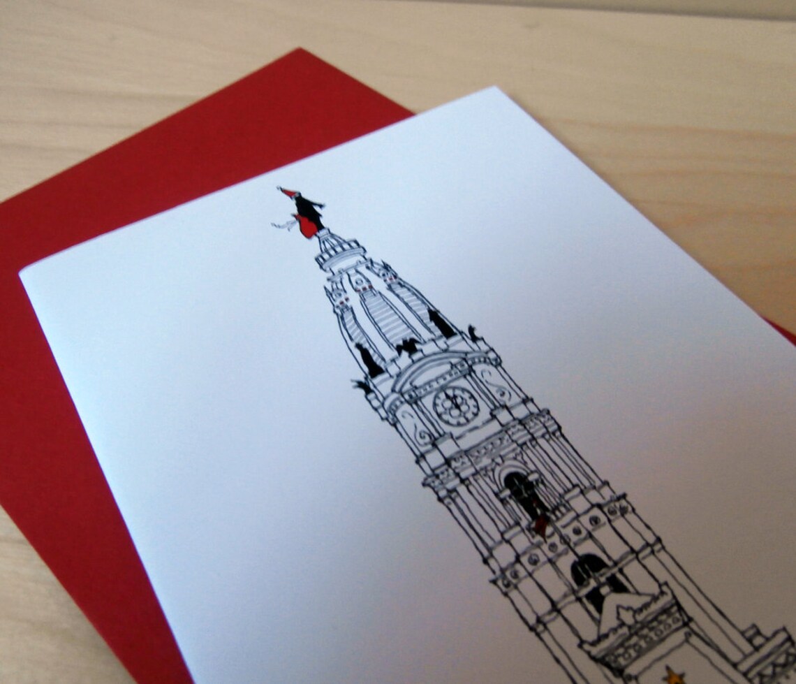 Philadelphia Christmas Cards Season's Greetings William Penn Santa Free ...