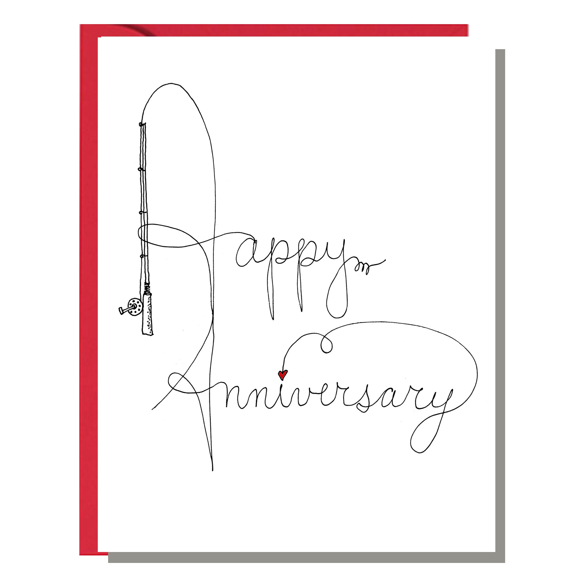 Happy Anniversary Fishing Card - Etsy