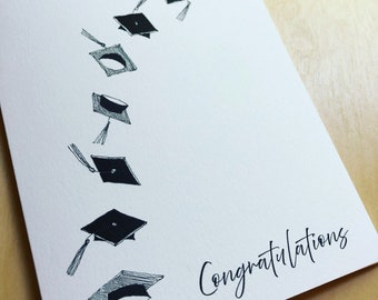 Hats off to Graduate Congratulations Graduation Card - Etsy