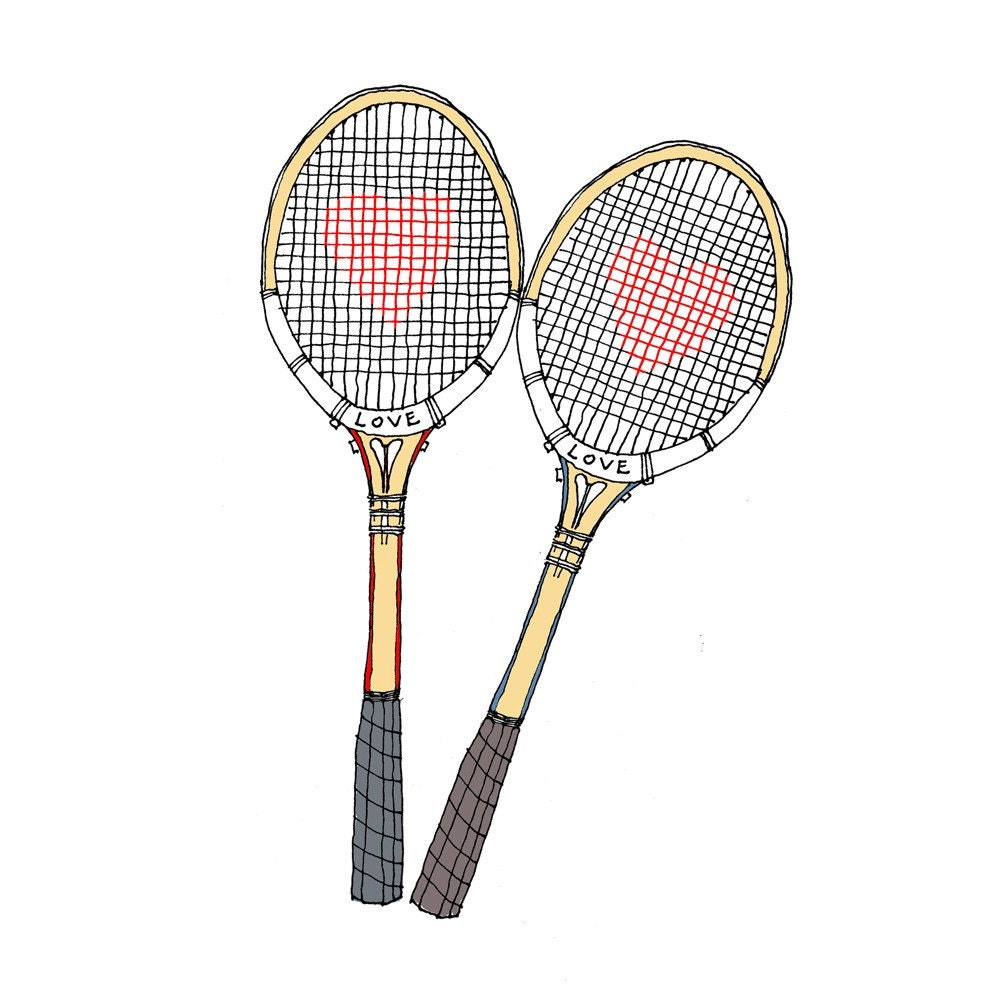 Tennis Love-love Card - Etsy