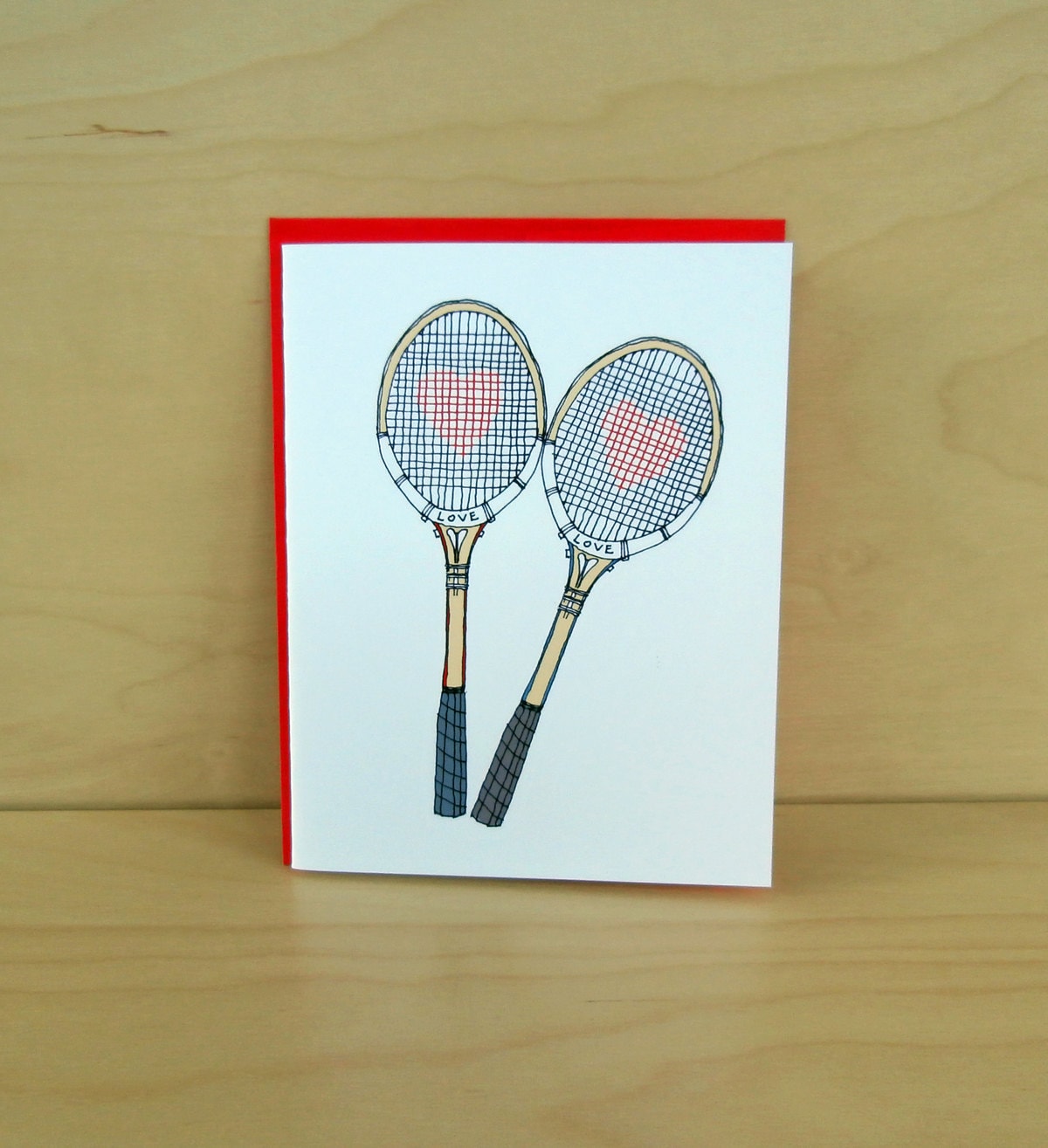 Tennis Love-love Card - Etsy