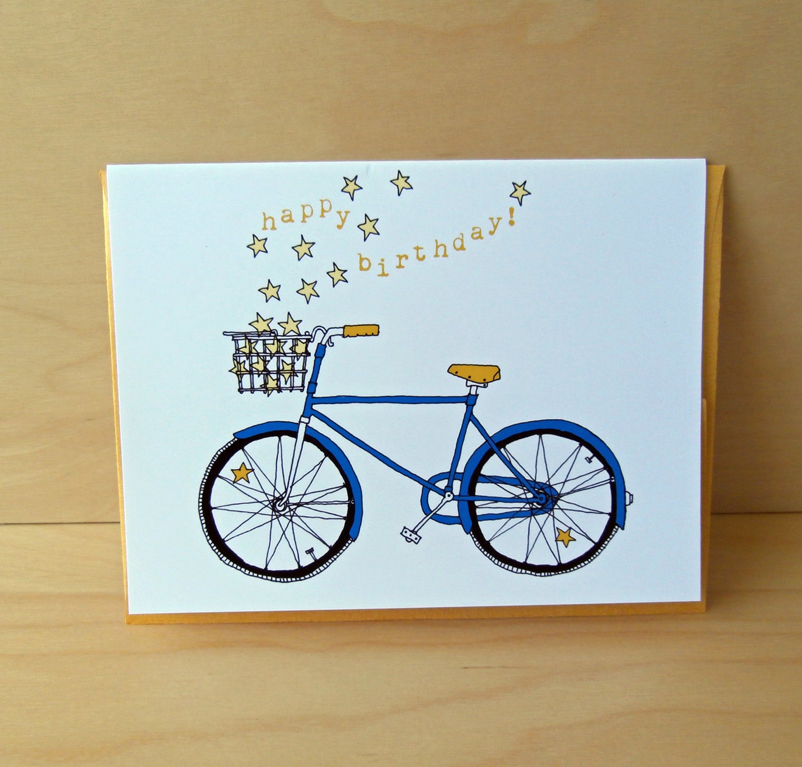 Basket of Wishes Star Bike Congratulations or Birthday Card - Etsy