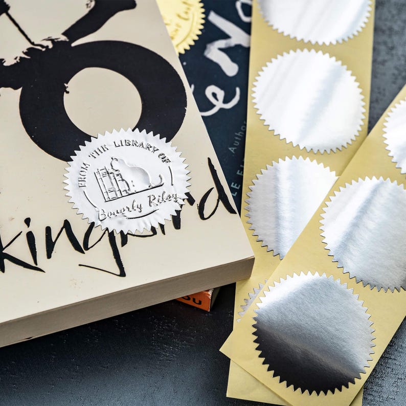 The Stickers for the Book Embosser | Gold Sticker | Silver Sticker ...