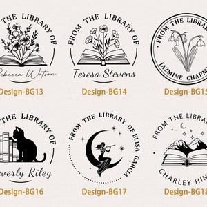 BOOK STAMP PERSONALIZED | Custom Library Stamp | Self-inking Stamp ...