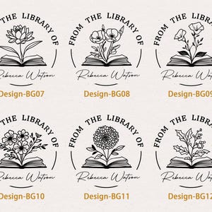 Personalized Book Stamp: Custom Book Lover Gift - Etsy