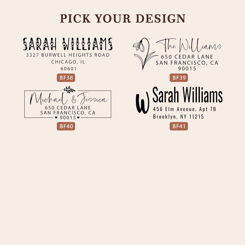 Custom Address Stamp: Self-inking Wedding Stamper - Etsy