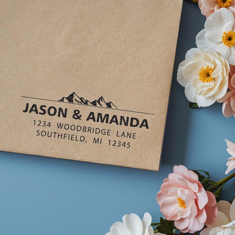 Custom Address Stamp: Self-inking Wedding Stamper - Etsy