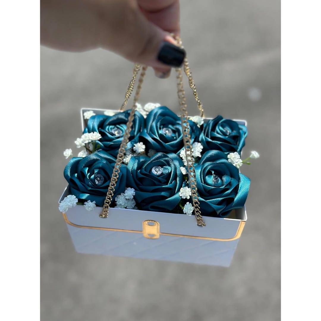 Eternal Roses Purse | Rosas Enternas | Ribbon Rose Purse - Etsy