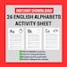 English Language Abc Alphabets Letters Activity Worksheet Preschool ...
