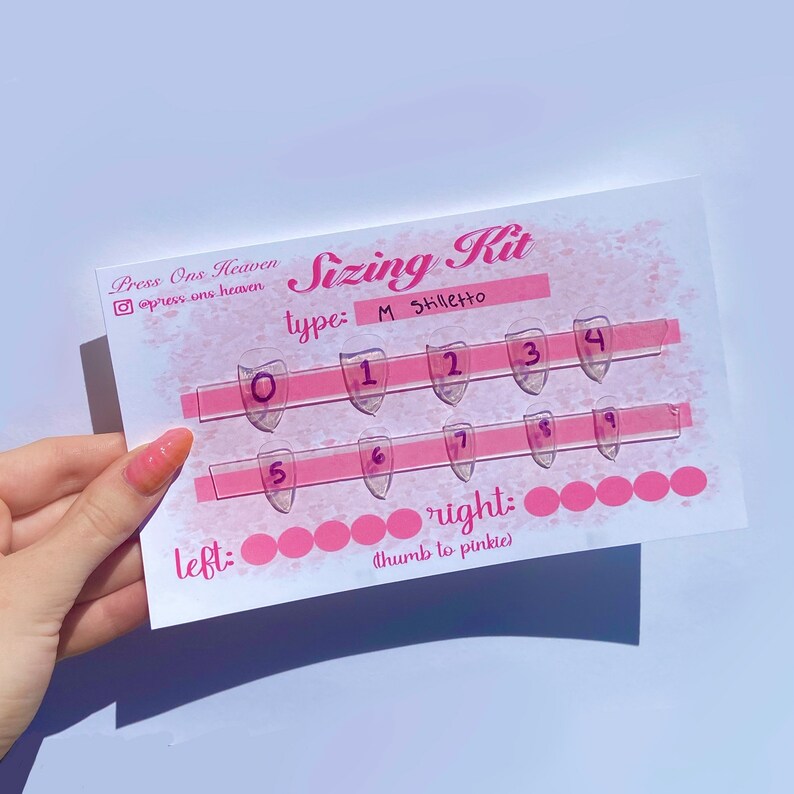 Custom Nail Sizing Kit Sizing Kit for Press on Nails Almond, Square ...