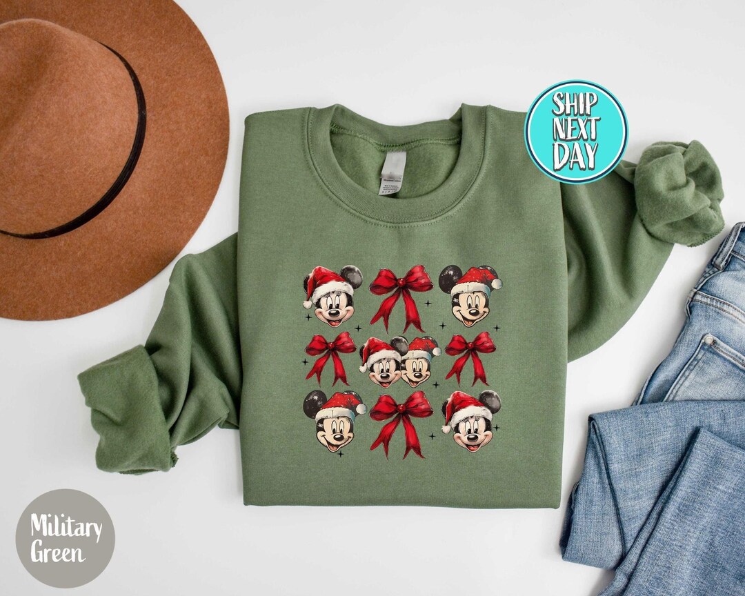 Christmas Mickey Mouse Santa Claus Sweatshirt, Mickey Christmas Sweater ...