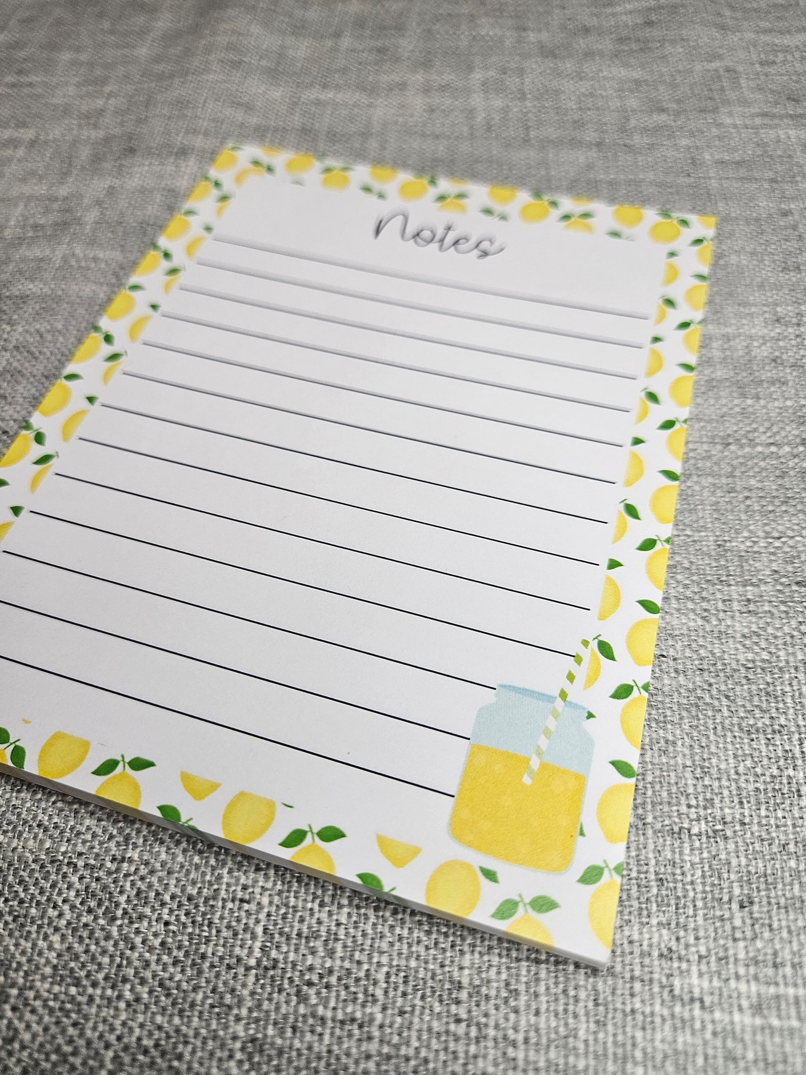 Lemon Notepads, Cute Notepads for Teachers, Lemon Stationary, Lined ...