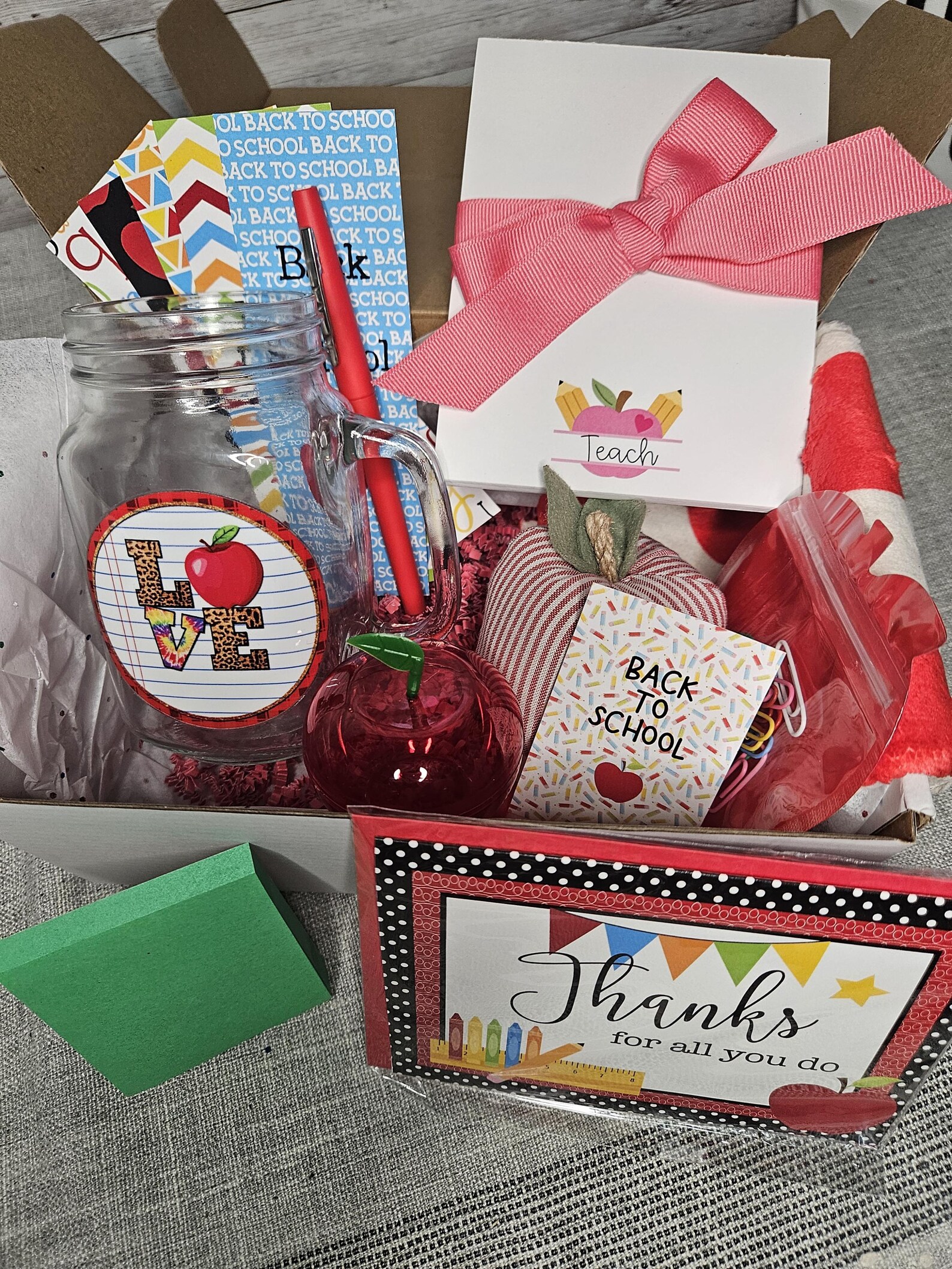 Apple Themed Gift Box, Teacher Gift Box, Fall Gift Bundle, Apple Gift ...