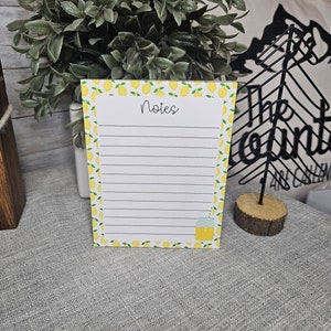 Lemon Notepads, Cute Notepads for Teachers, Lemon Stationary, Lined ...