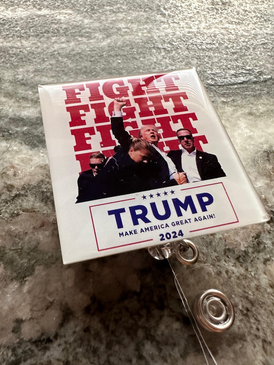 Trump Badge Reel | Maga Trump 2024 Badge Holder | Trump2024 Nurse ...
