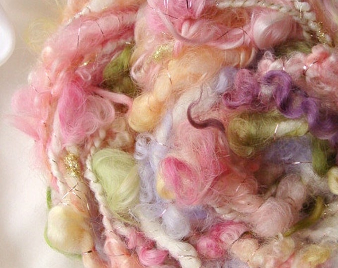 Handspun Yarn Lock Yarn Art Yarn Tail Spun Yarn - Etsy
