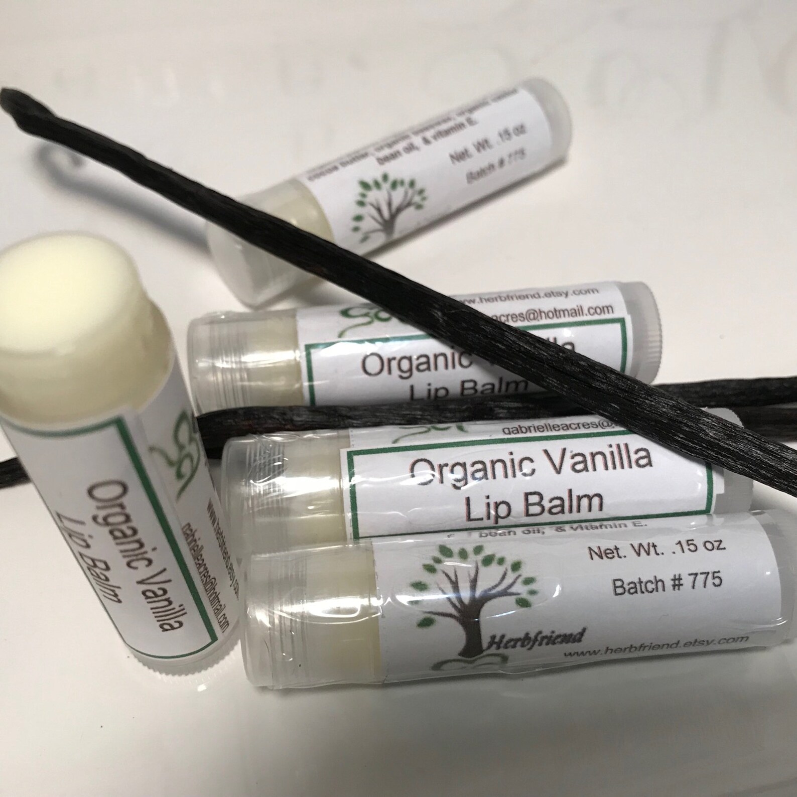 Lip Balm Vanilla Bean Infused All Natural Organic | Etsy