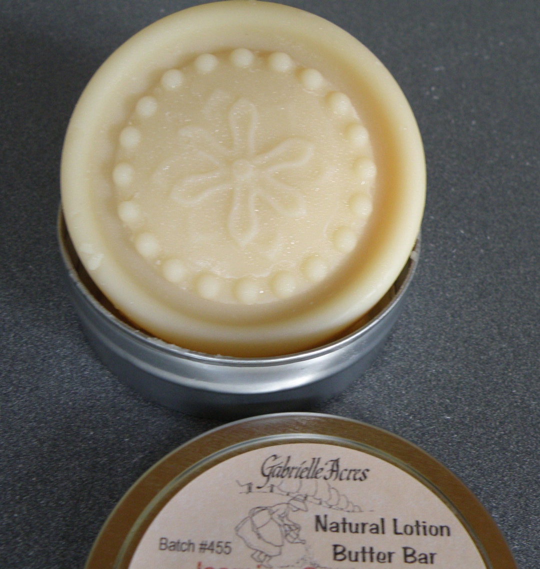 Lavender Lotion Bar, All Natural in Travel Tin, Solid Essential Oil ...