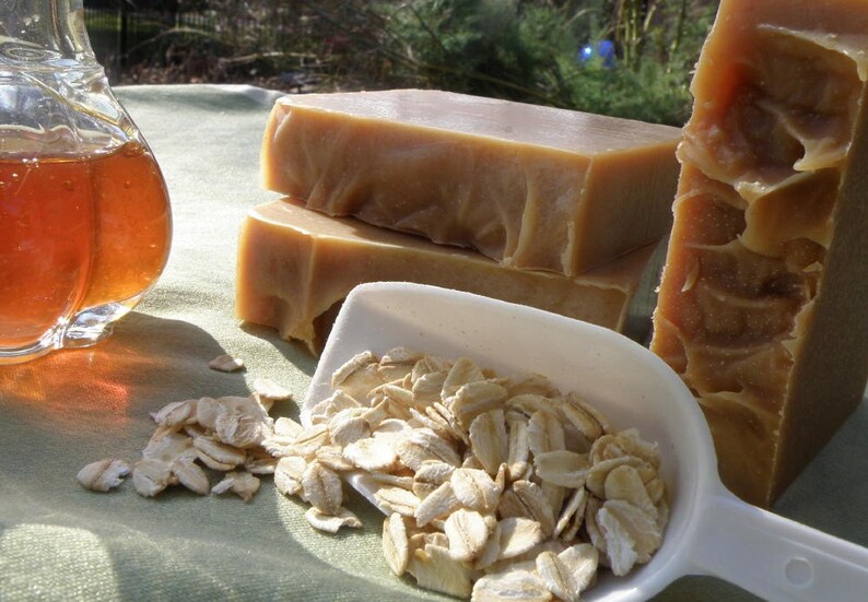 Oatmeal Milk and Honey Soap Natural Herbal Soap Essential - Etsy