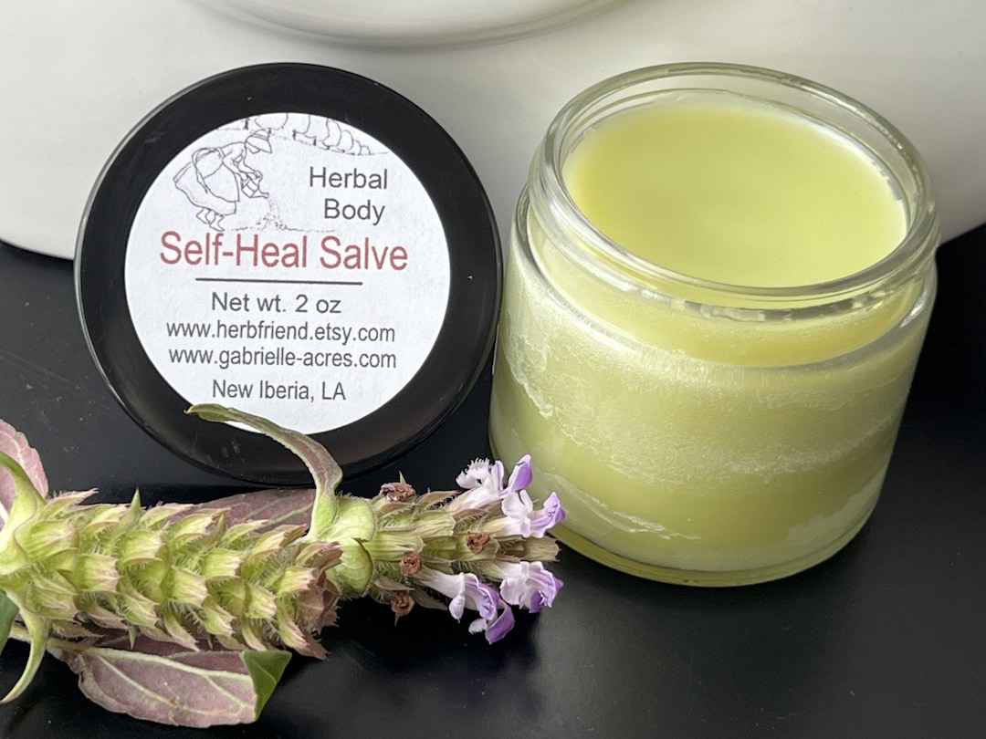 Self-heal Herbal Salve, 2 Oz Glass Jar, Organic Ingredients, Self-heal ...