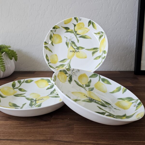 Lemon Dinnerware Set - Etsy