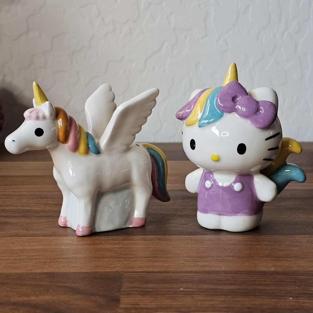 Hello Kitty Ceramic Unicorn Salt Pepper Set, Rainbow, Magical ...