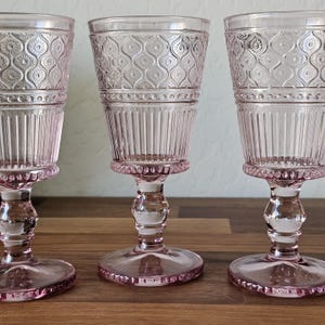 Godinger Claro Pink Goblets, Set of 4, Mother's Day Gift, Leadfree ...