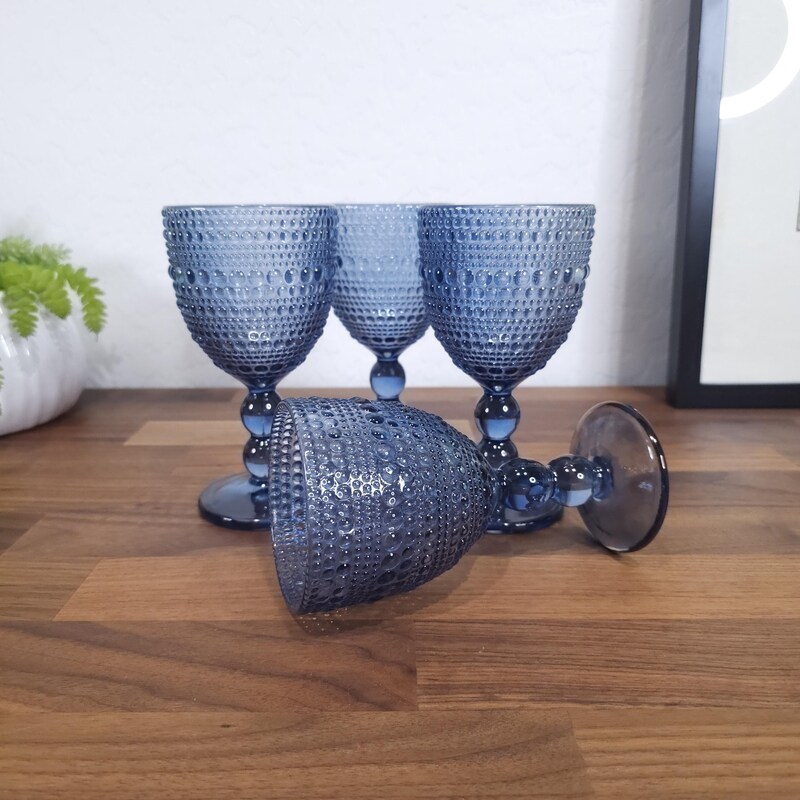 Blue Drinking Goblets - Etsy