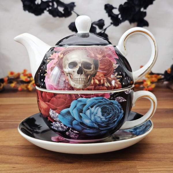 Skull Tea Cup - Etsy