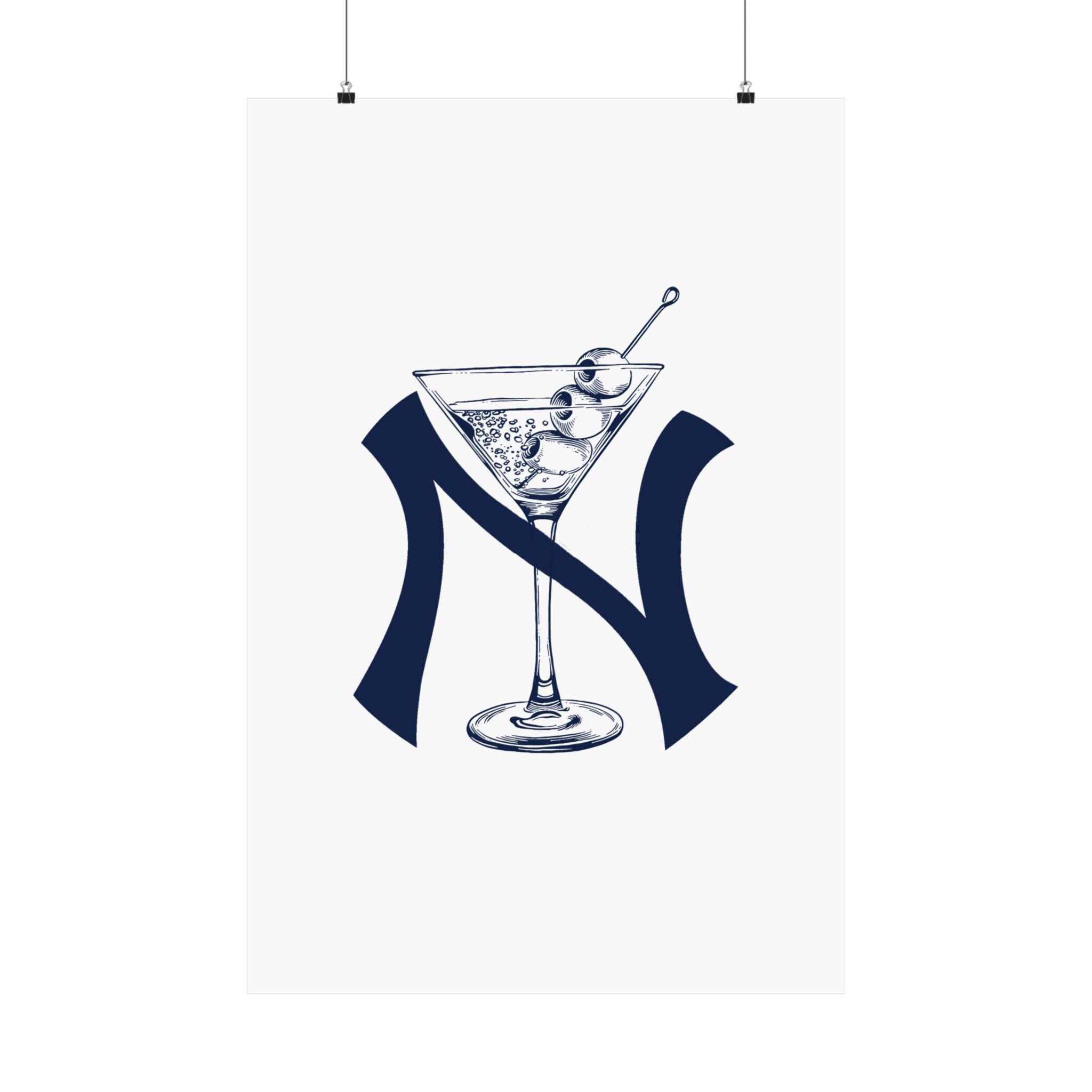 Cute Martini Barcart/living Space Poster - Etsy