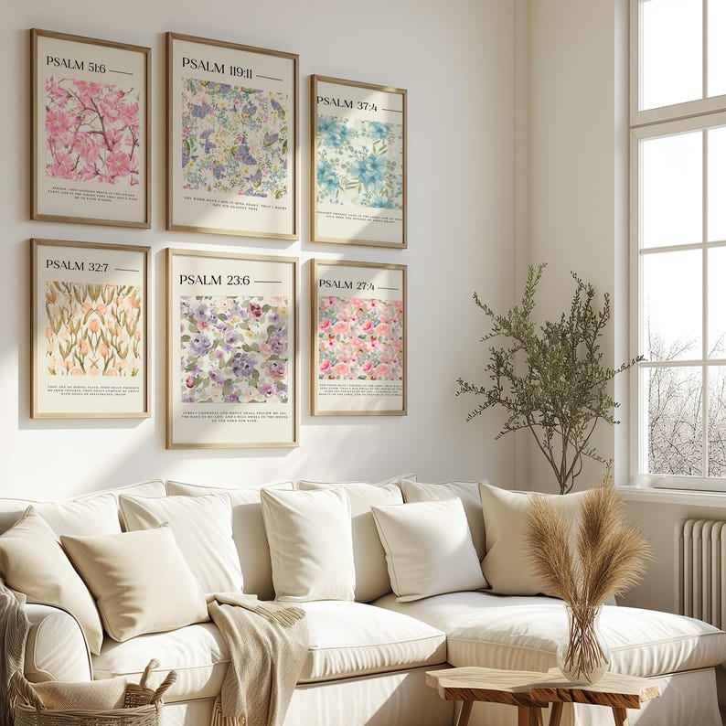 Psalm Scripture Wall Art Bundle Print Christian Poster Print Gallery ...