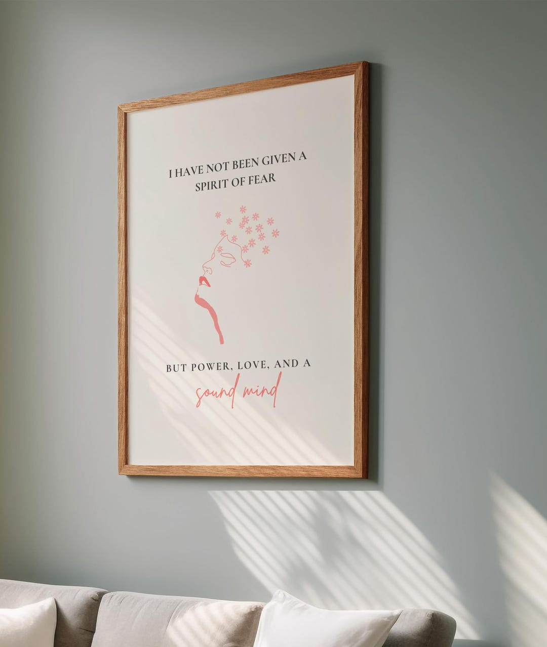 Sound Mind Bible Scripture Wall Art Vintage Christian Wall Prints Bible ...