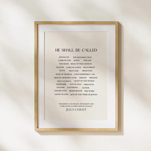 He Shall Be Called Digital Art Printable Names of Jesus Christmas Wall ...