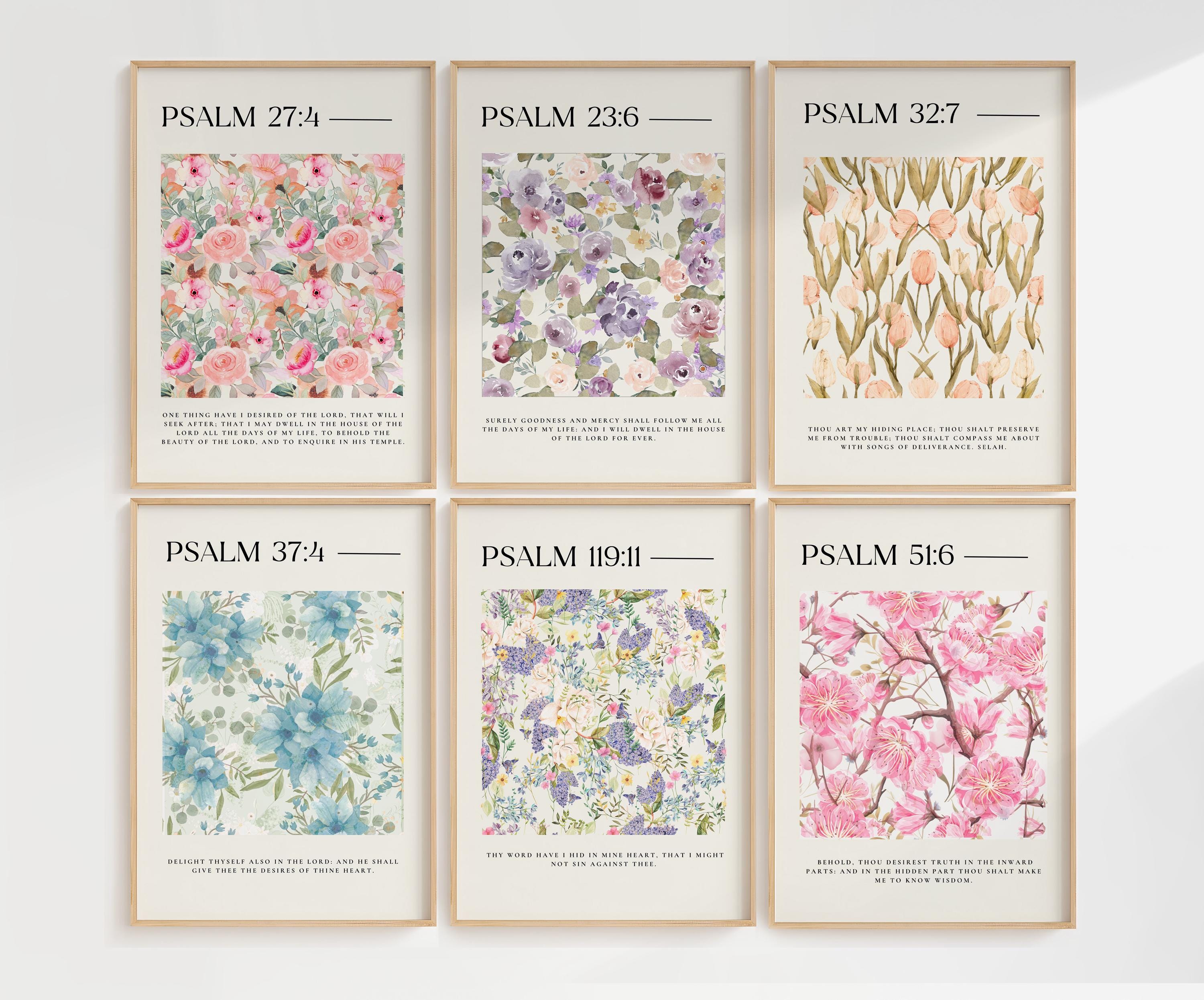 Psalm Scripture Wall Art Bundle Print Christian Poster Print Gallery ...