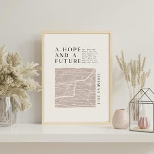 Jeremiah 29:11 Christian Minimalist Wall Art Prints Abstract Christian ...