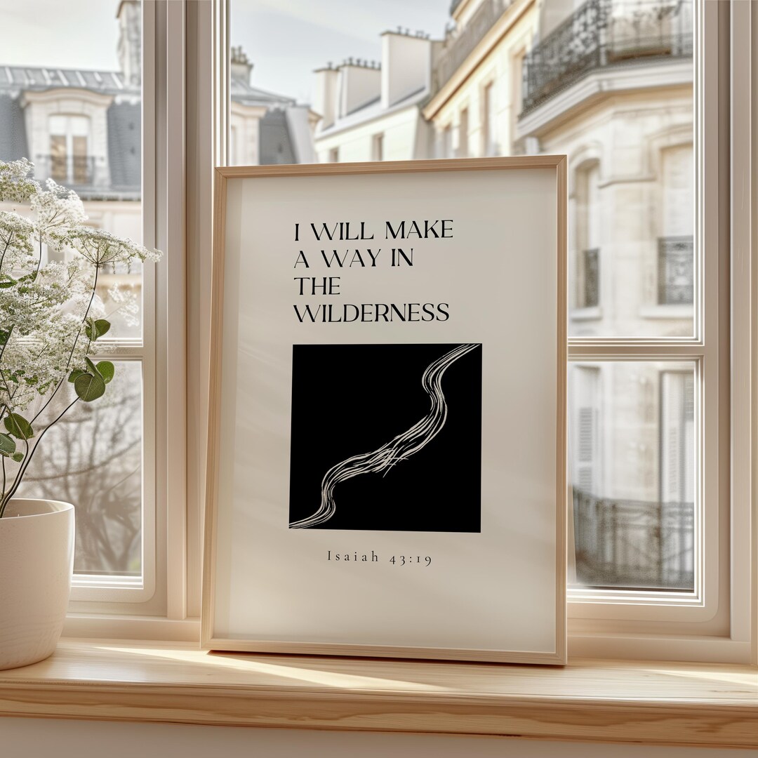 Christian Digital Art Printable Scripture Wall Art Isaiah 43:19 ...