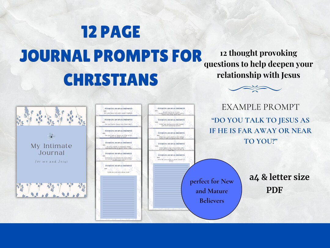 Christian Digital Prompt Journal, Jesus Journal, Faith-based Journal ...