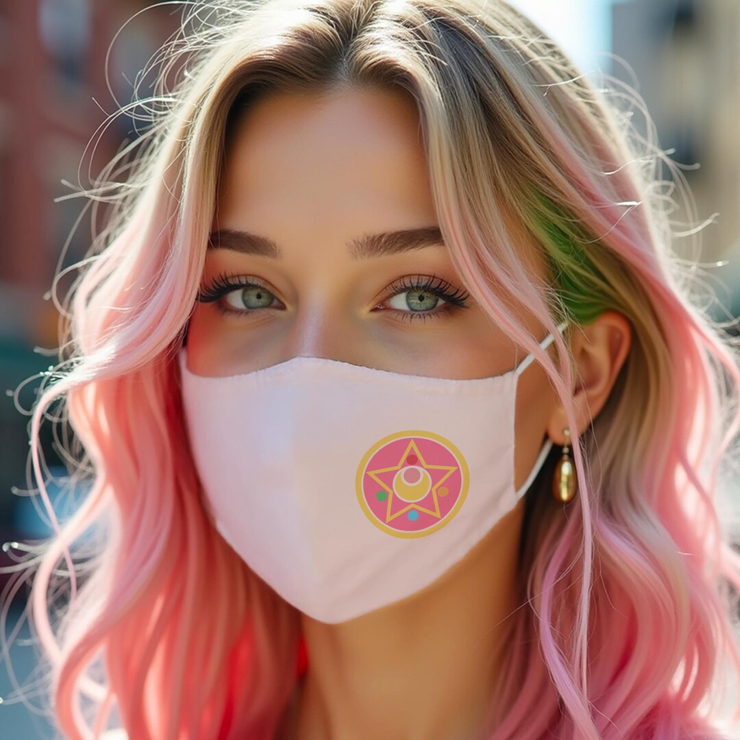 Anime Face Mask, Sailor Moon Design, Comfortable Durable Fabric Cover ...