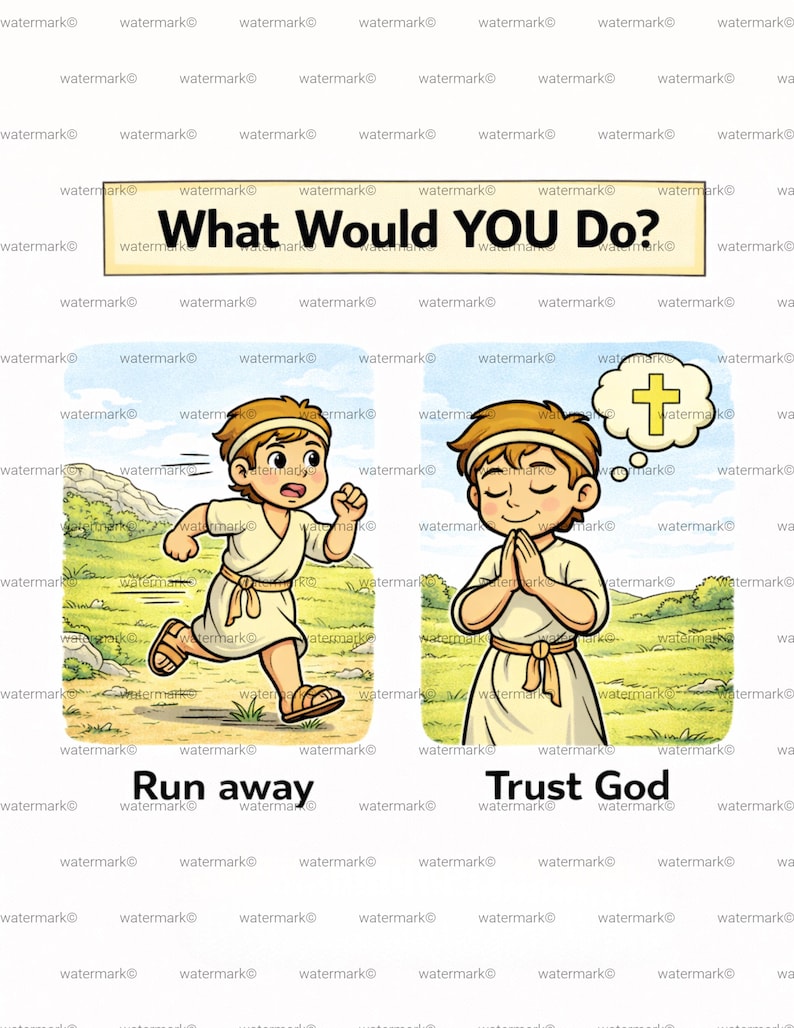 David & Goliath Bible Craft for Kids | Christian Printable Activity ...