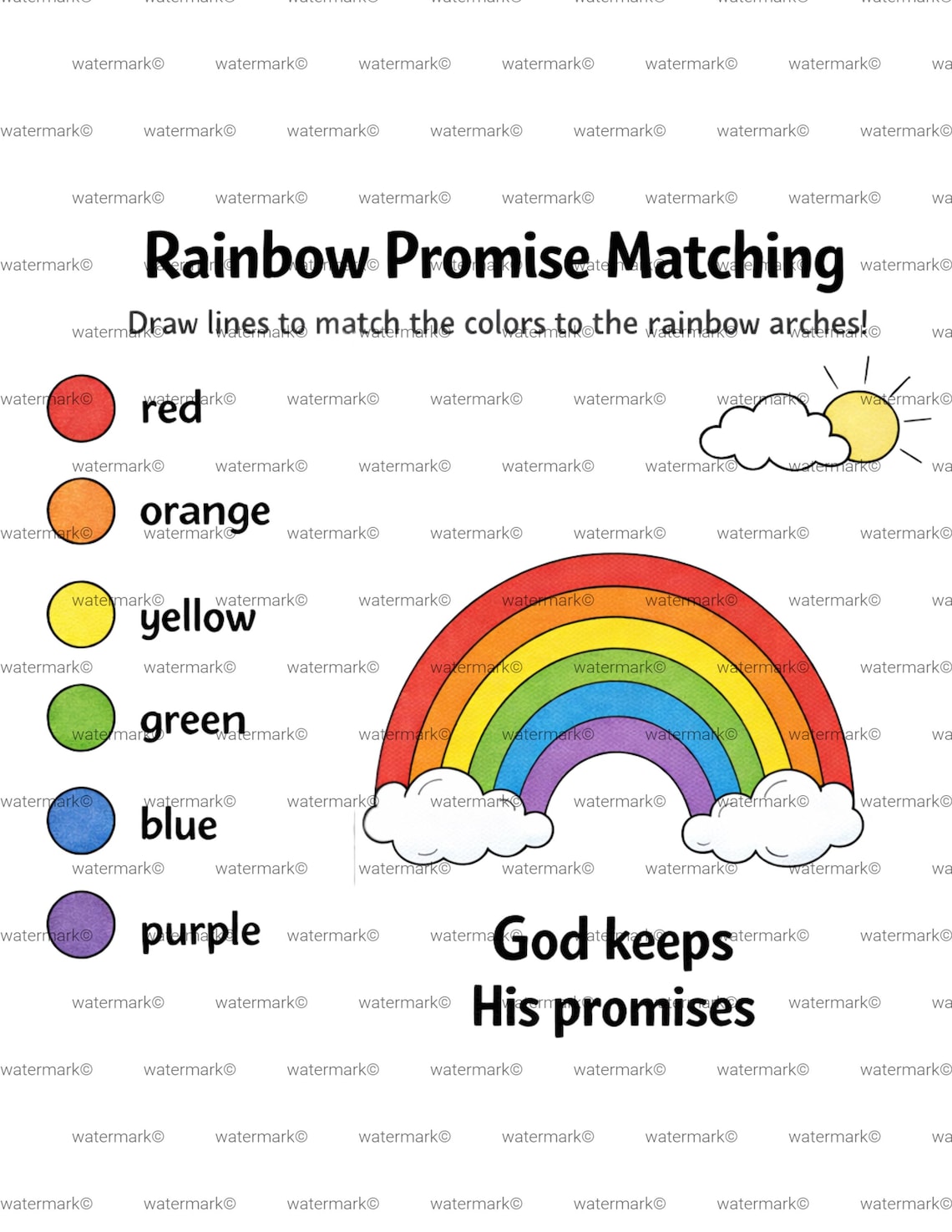 Rainbow Promise Bible Activities for Kids | Noah’s Ark Christian ...