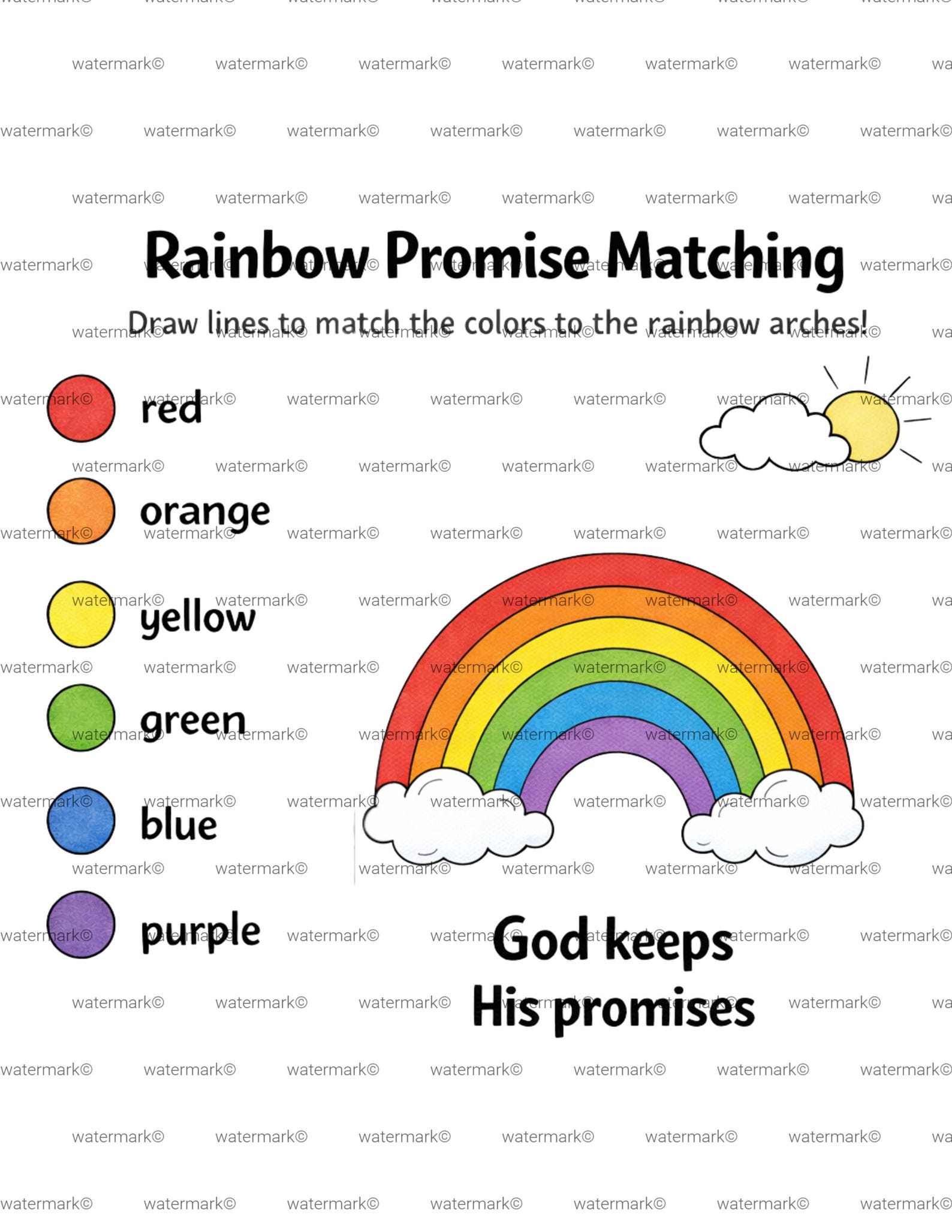 Rainbow Promise Bible Activities for Kids | Noah’s Ark Christian ...