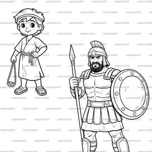 David & Goliath Bible Craft for Kids | Christian Printable Activity ...