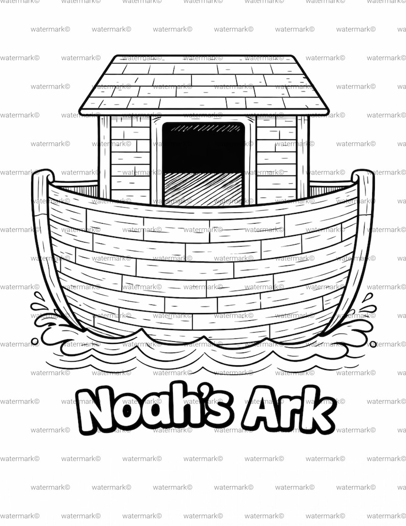 Noah’s Ark Preschool Craft | Bible Cut & Paste Activity | Two by Two ...