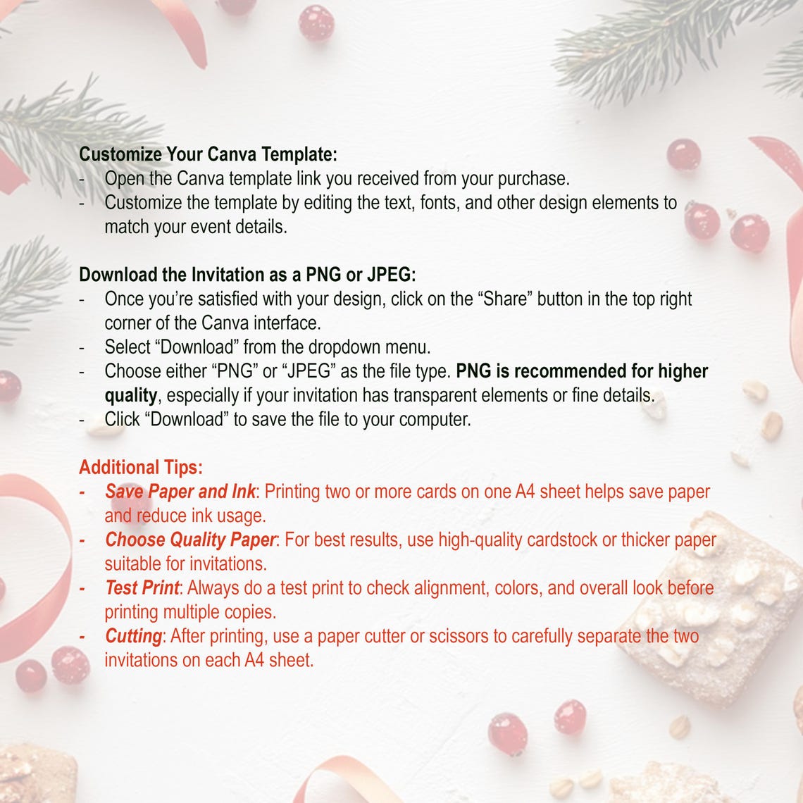 Invitation Card Template Snowy Christmas Potluck Dinner Poster ...