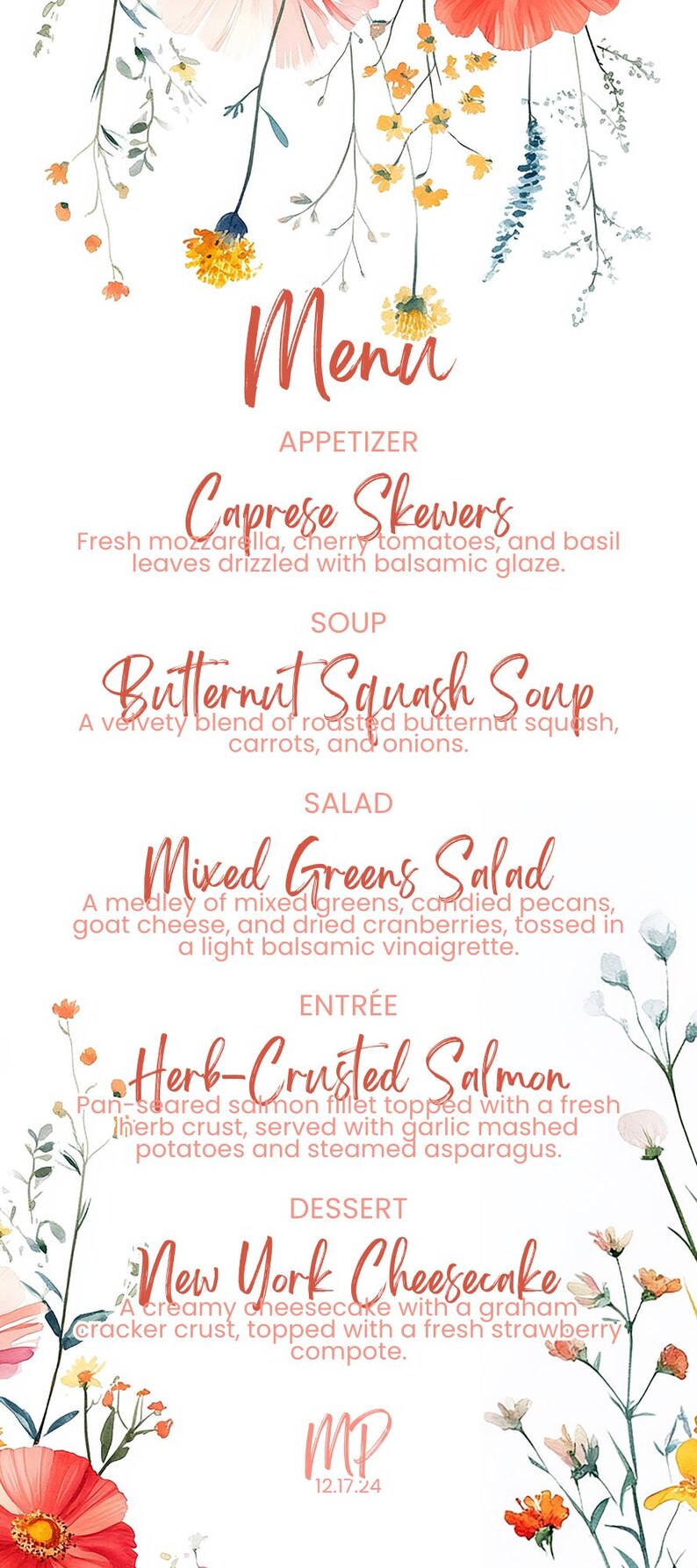 Menu Cards, Menu Template, Menu Template Download, Menu Template Canva ...