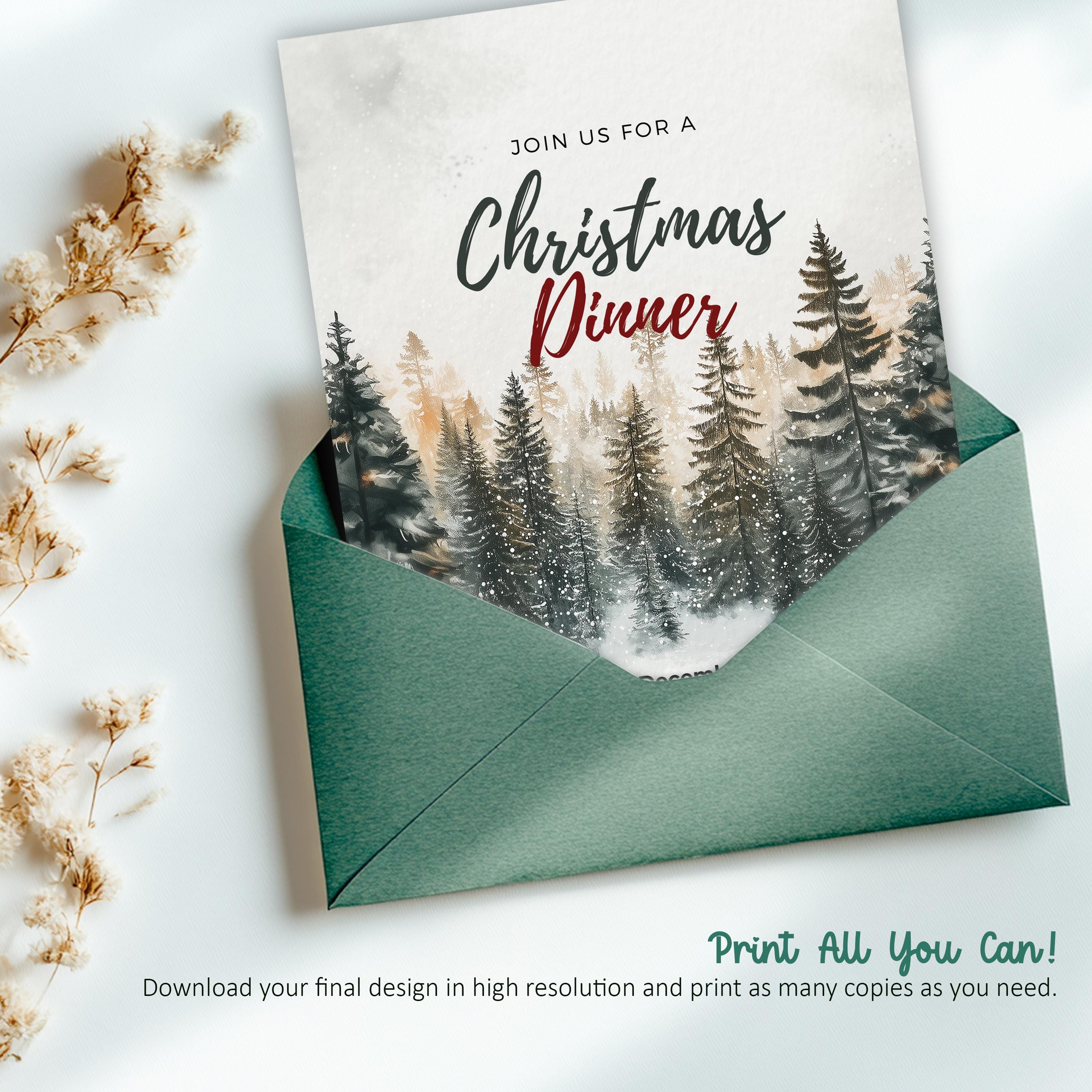 Christmas Party Invitation, Christmas Party Invitation Template ...