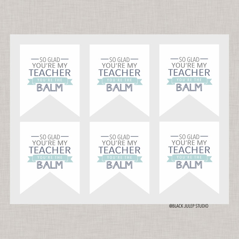 Teacher Appreciation Tags Lip Balm - Etsy